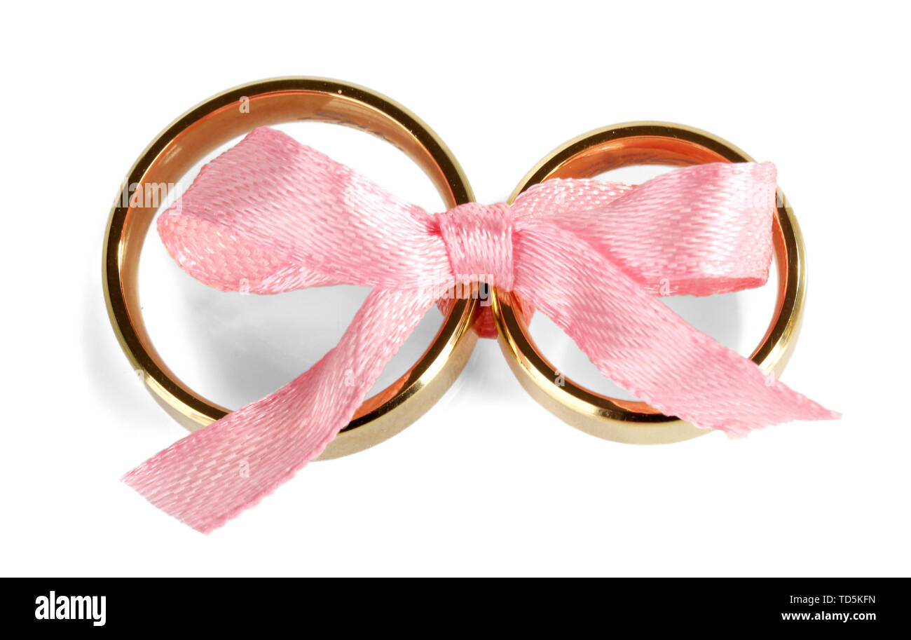Wedding rings gold cloth background Cut Out Stock Images & Pictures - Alamy