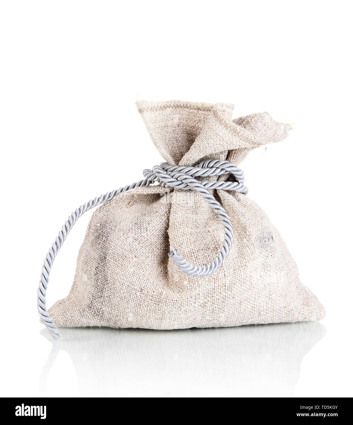 Small sack, isolated on white Stock Photo - Alamy