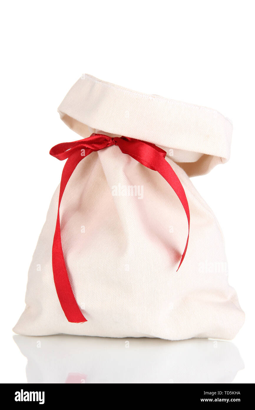 Small sack, isolated on white Stock Photo - Alamy