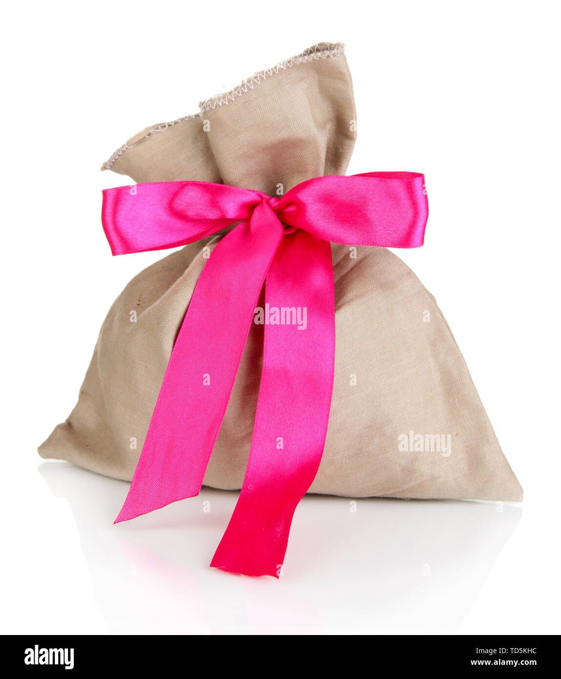 Small sack, isolated on white Stock Photo - Alamy