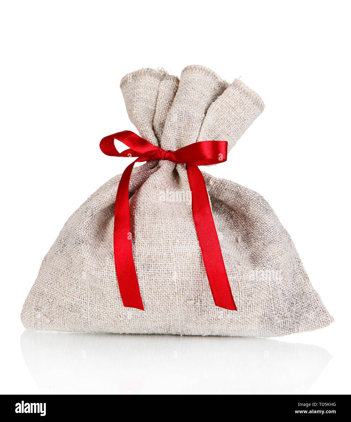 Small sack, isolated on white Stock Photo - Alamy