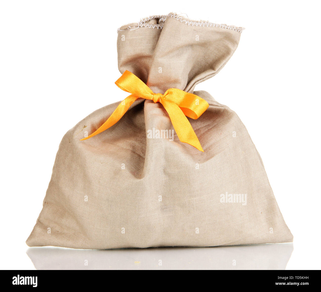 Small sack, isolated on white Stock Photo - Alamy