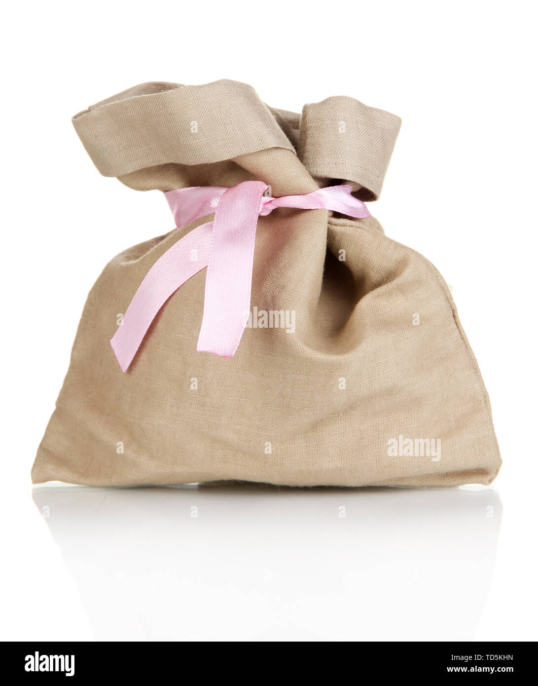 Small sack, isolated on white Stock Photo - Alamy