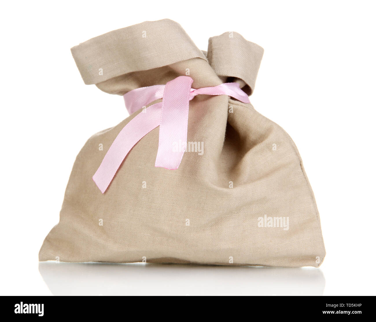 Small sack, isolated on white Stock Photo - Alamy