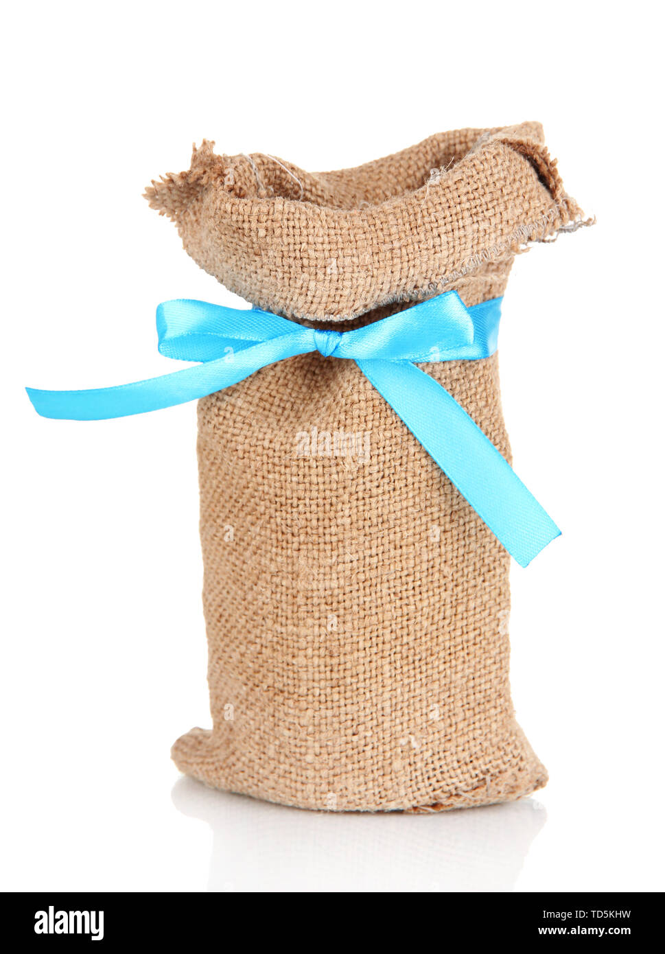 Small sack, isolated on white Stock Photo - Alamy