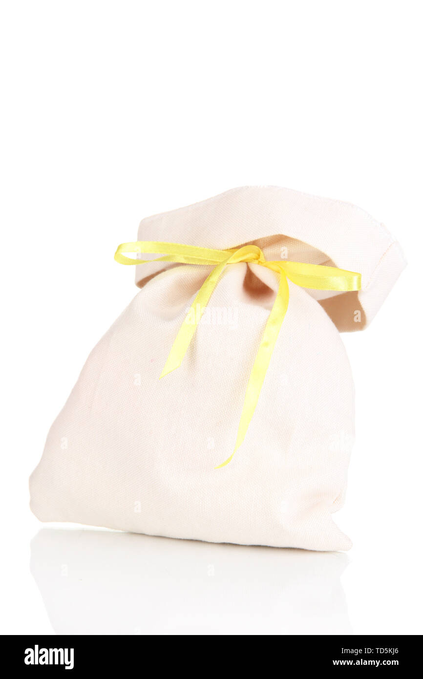 Small sack, isolated on white Stock Photo - Alamy