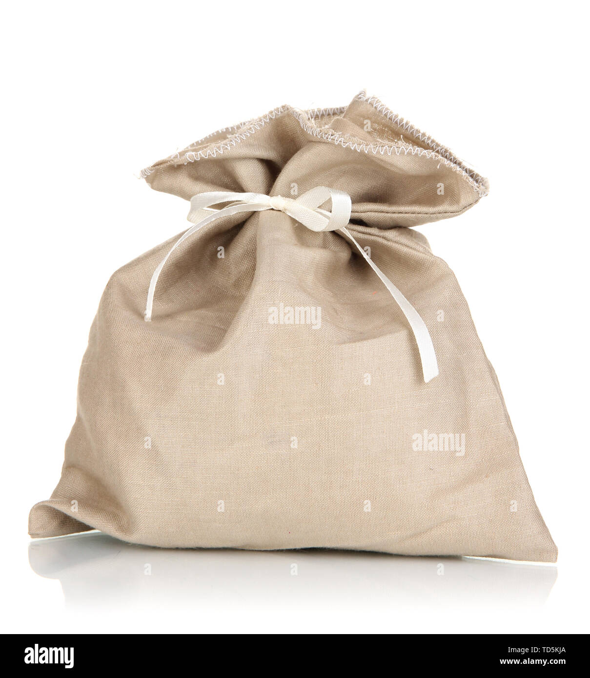 Small sack, isolated on white Stock Photo - Alamy