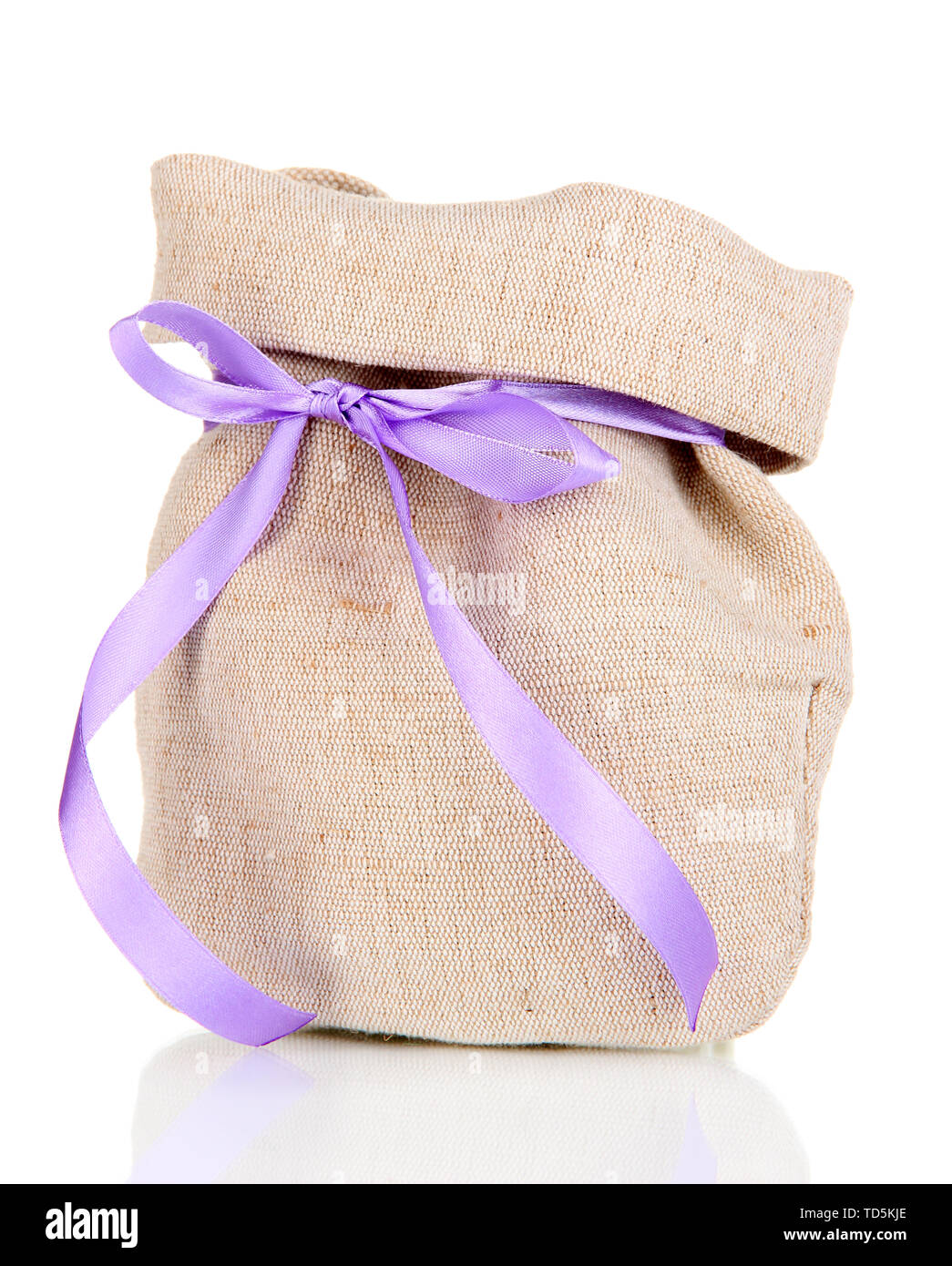 Small sack, isolated on white Stock Photo - Alamy