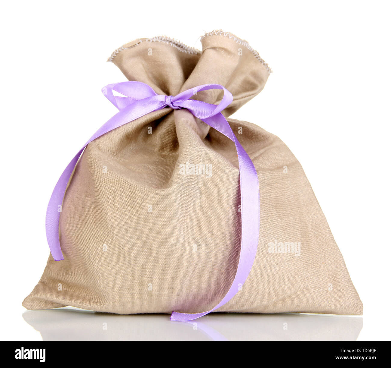Small sack, isolated on white Stock Photo - Alamy