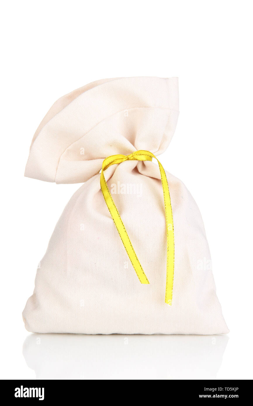 Small sack, isolated on white Stock Photo - Alamy