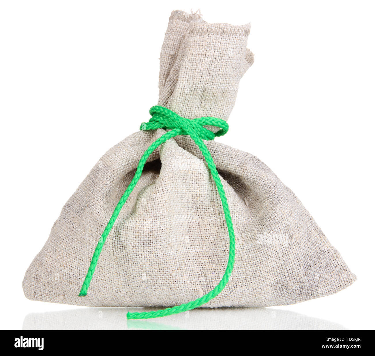 Small sack, isolated on white Stock Photo - Alamy