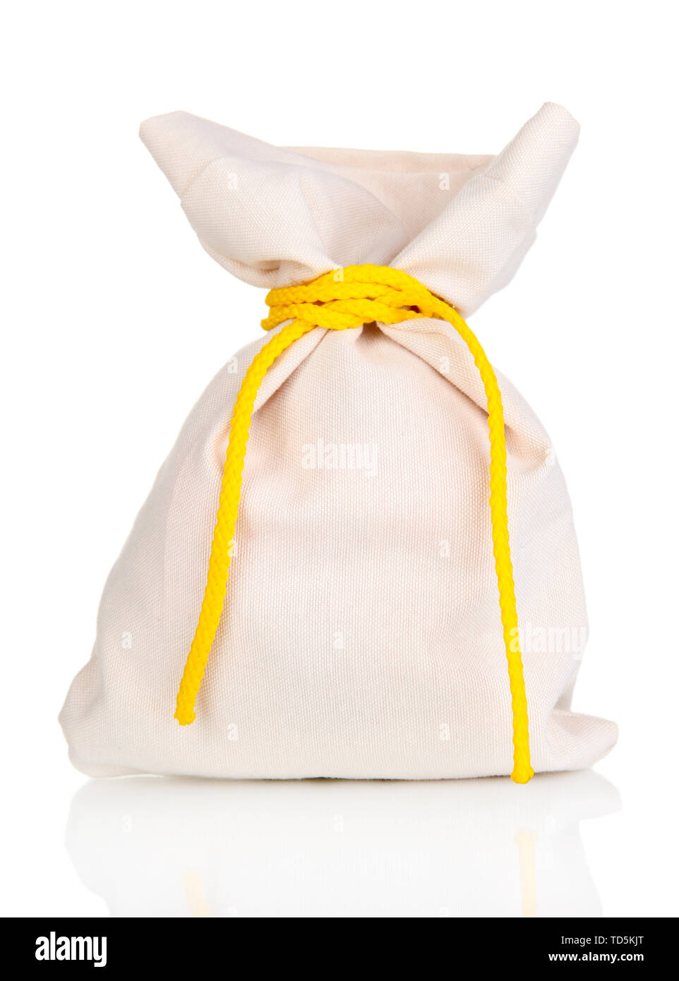 Small sack, isolated on white Stock Photo - Alamy