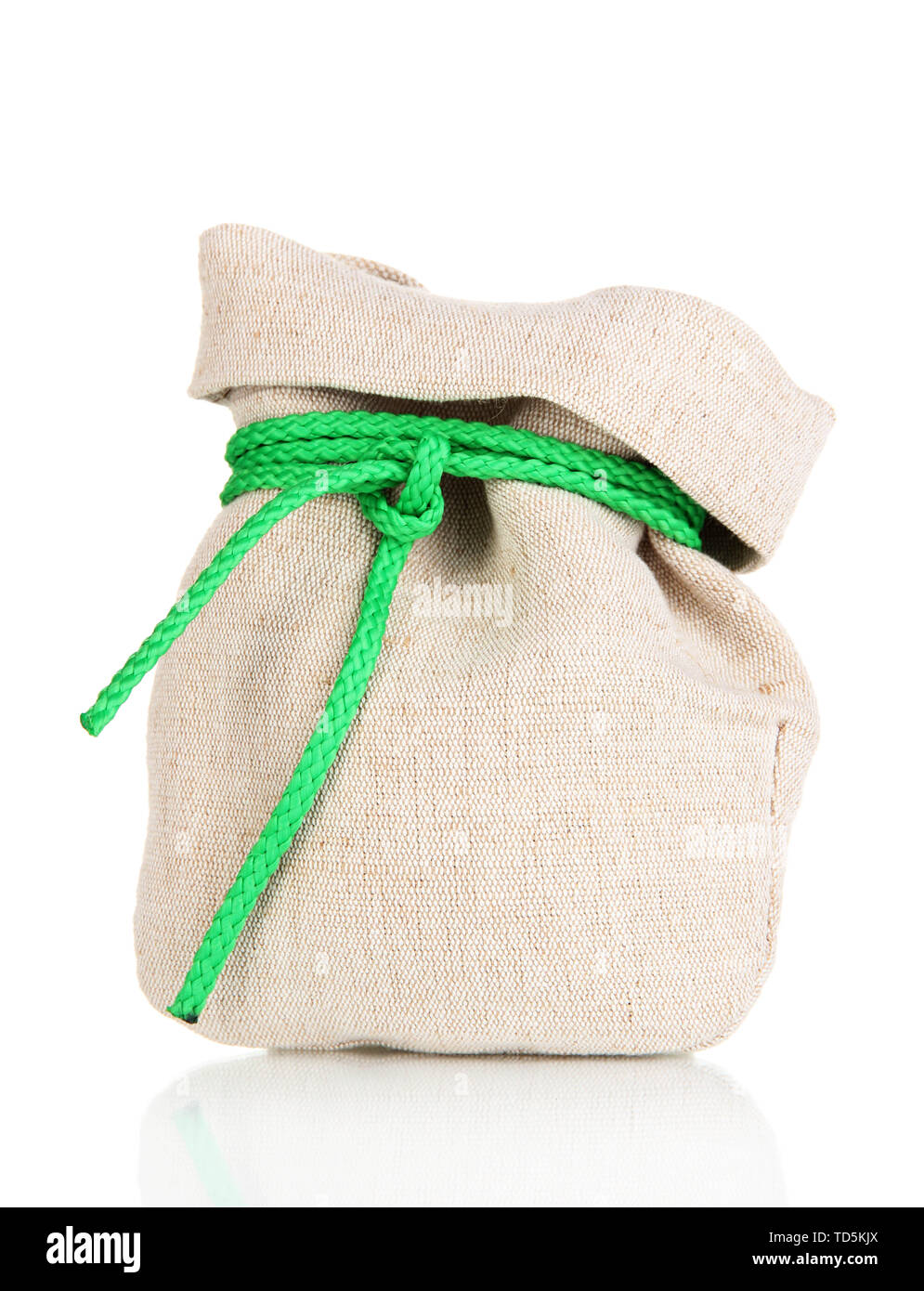 Small sack, isolated on white Stock Photo - Alamy
