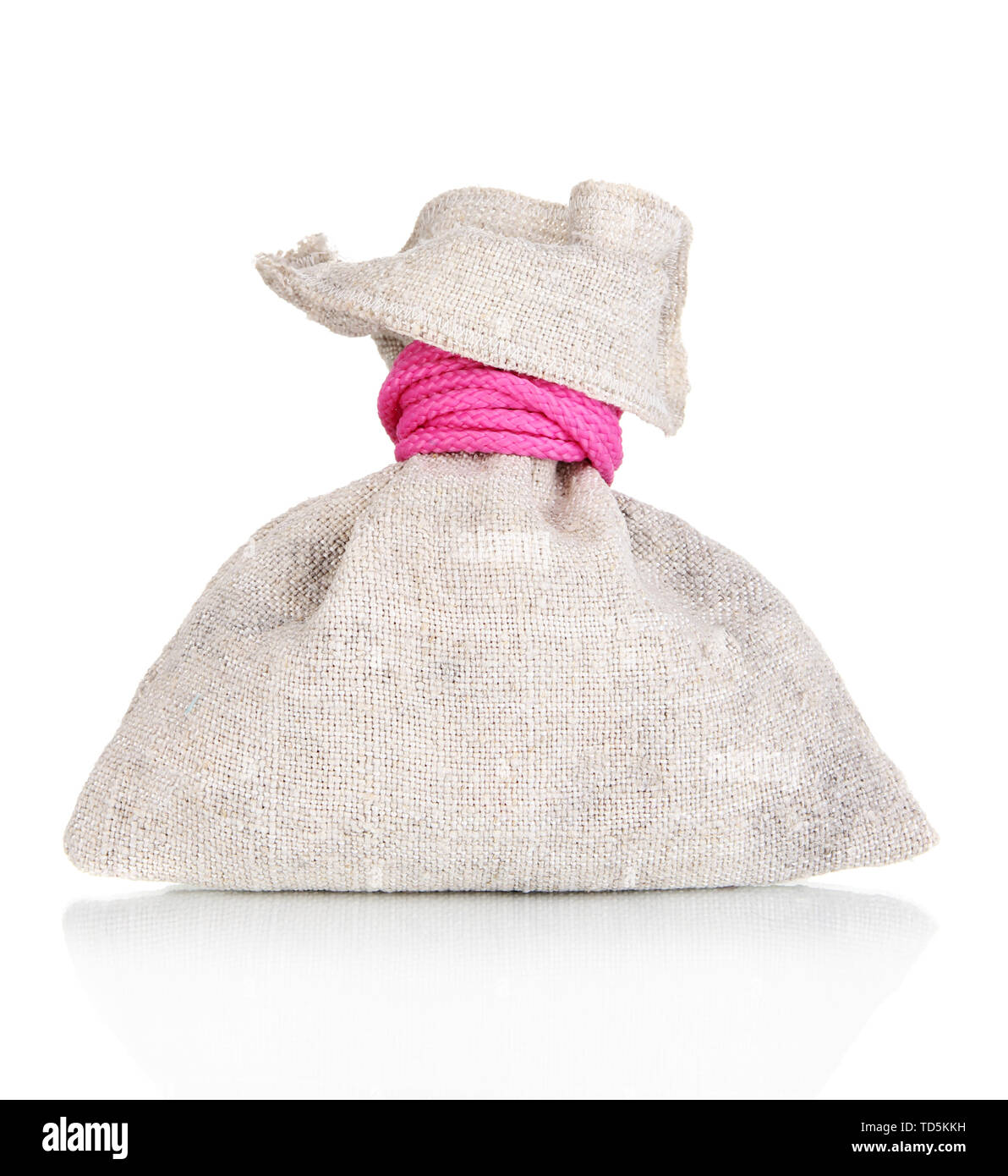 Small sack, isolated on white Stock Photo - Alamy