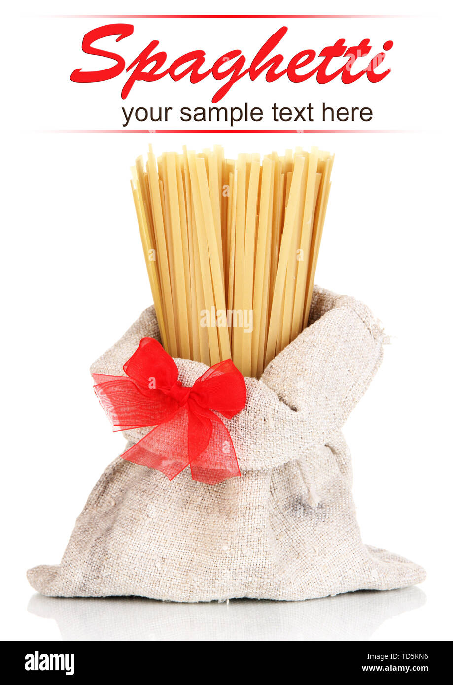 Pasta in bag isolated on white Stock Photo - Alamy