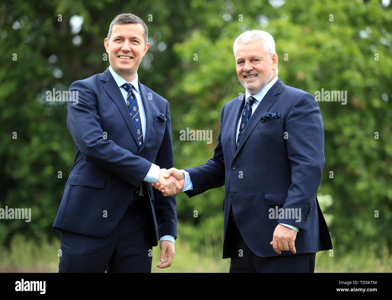 British and Irish Lions head coach Warren Gatland (right) and British ...