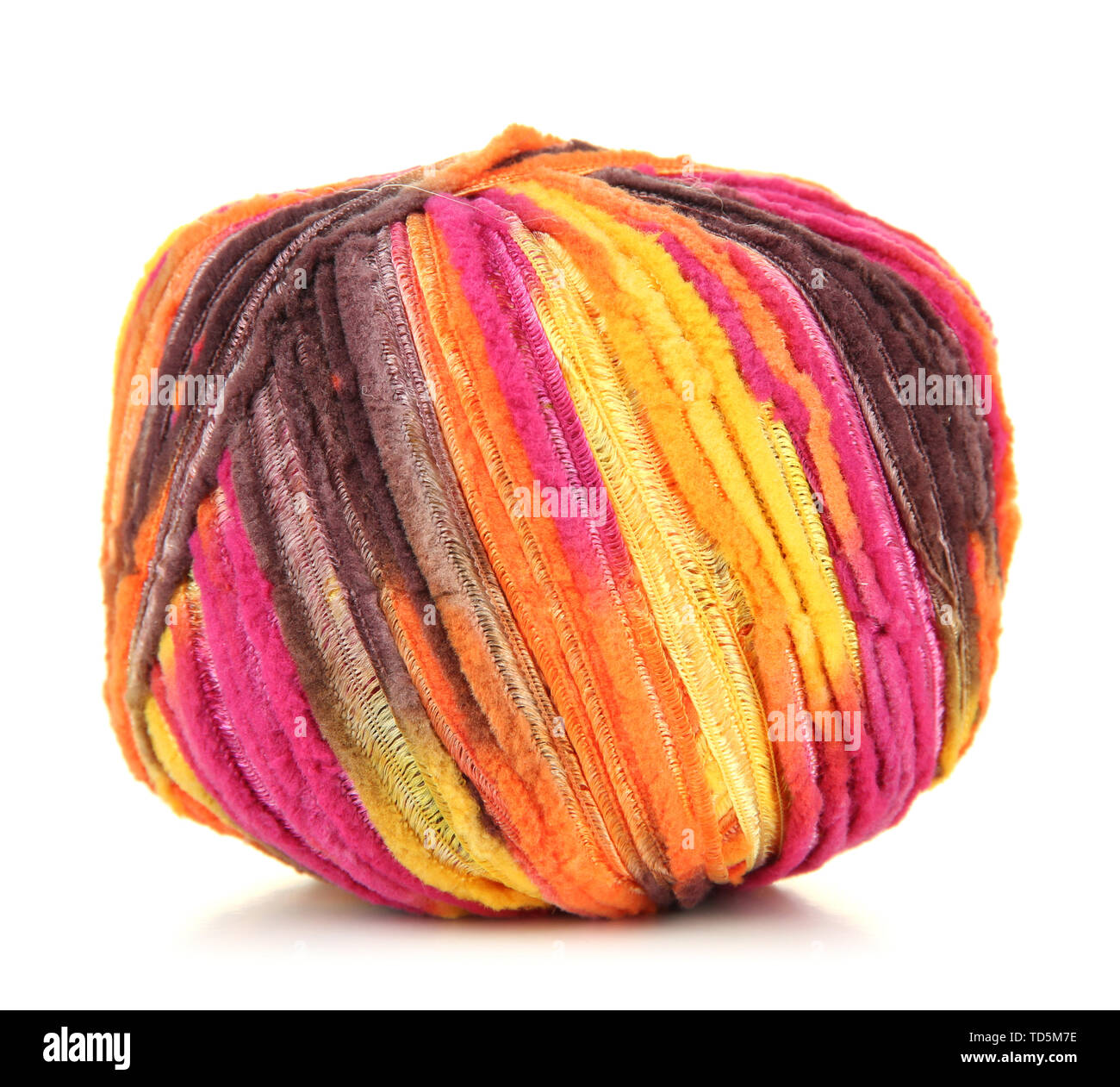 Multicolor wool ball, isolated on white Stock Photo - Alamy