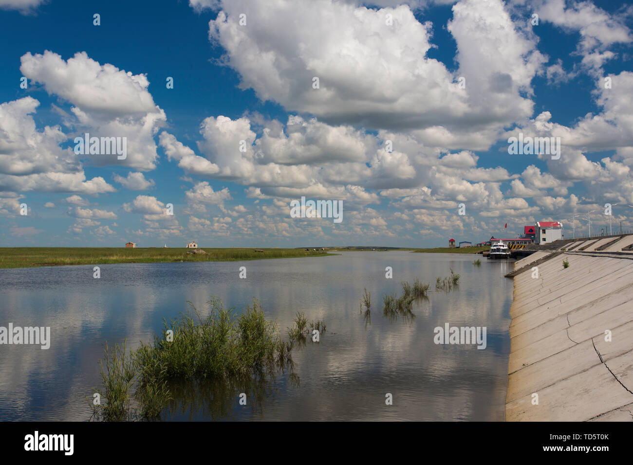 Scenery of Hulun Lake, Inner Mongolia Stock Photo - Alamy