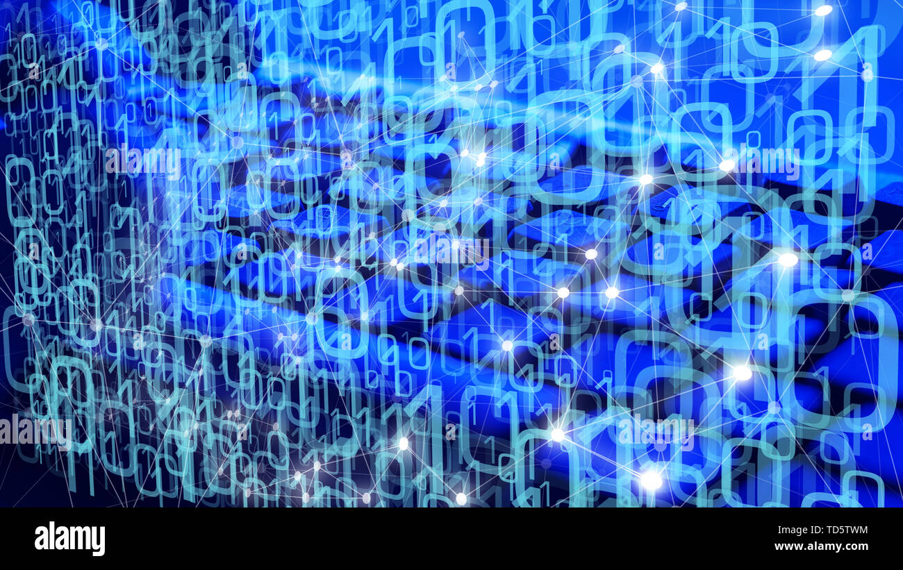 Digital technology computer binary numbers, graphic line dot backgrounds Stock Photo - Alamy