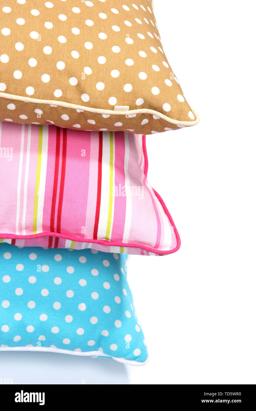 Three pillows isolated on white Stock Photo - Alamy