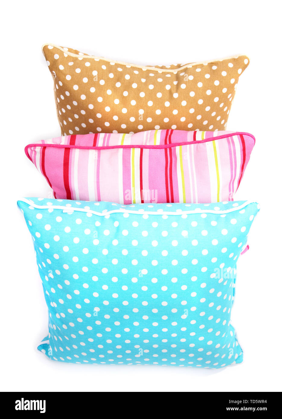Three pillows isolated on white Stock Photo - Alamy
