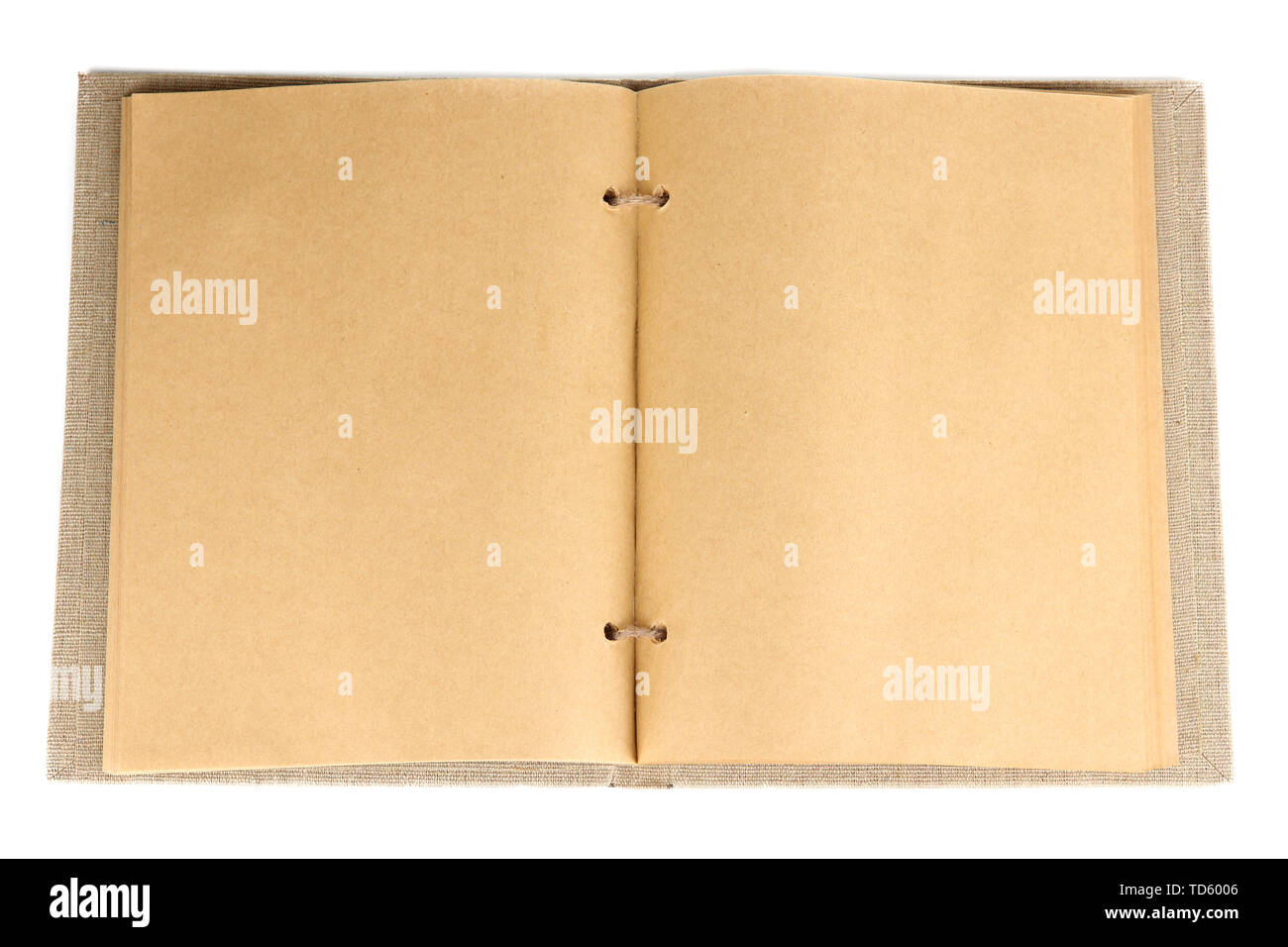 Beautiful old notebook isolated on white Stock Photo - Alamy