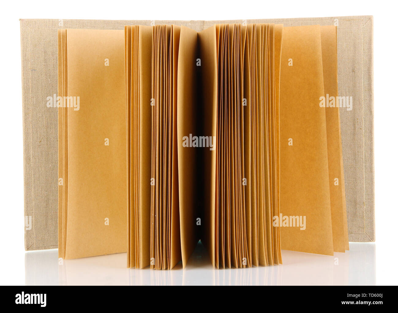 Beautiful old notebook isolated on white Stock Photo - Alamy