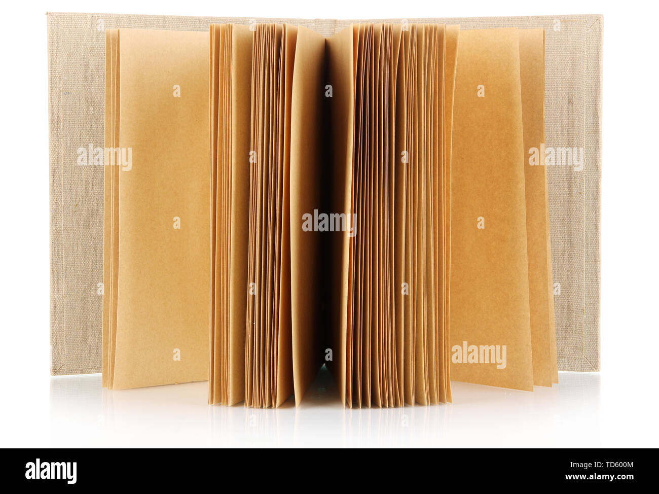 Beautiful old notebook isolated on white Stock Photo - Alamy