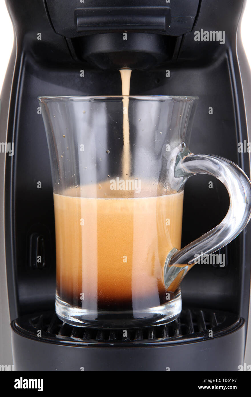 Layered coffee close up Stock Photo - Alamy