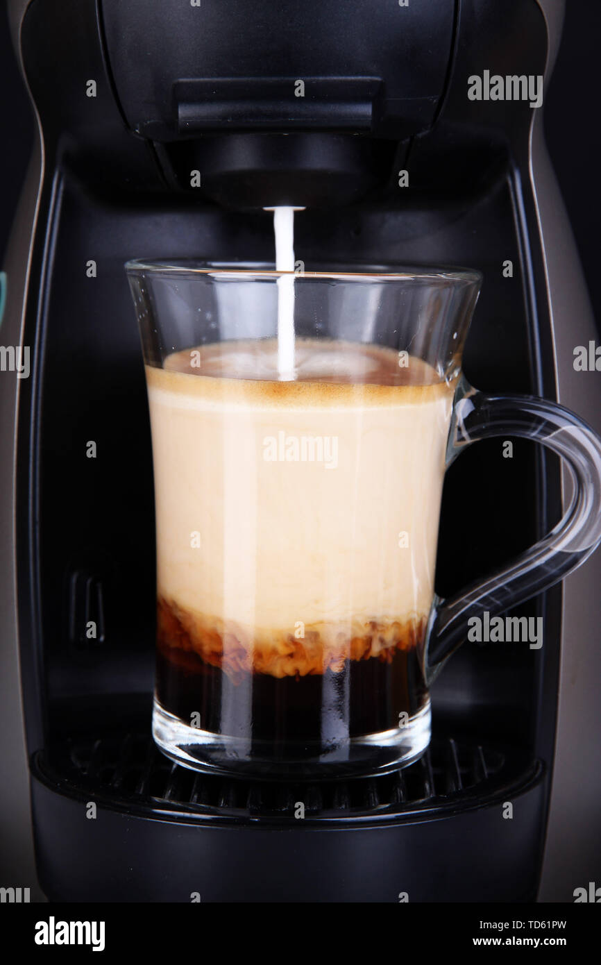 Layered coffee close up Stock Photo - Alamy