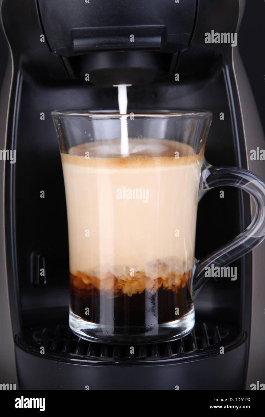 Layered coffee close up Stock Photo - Alamy