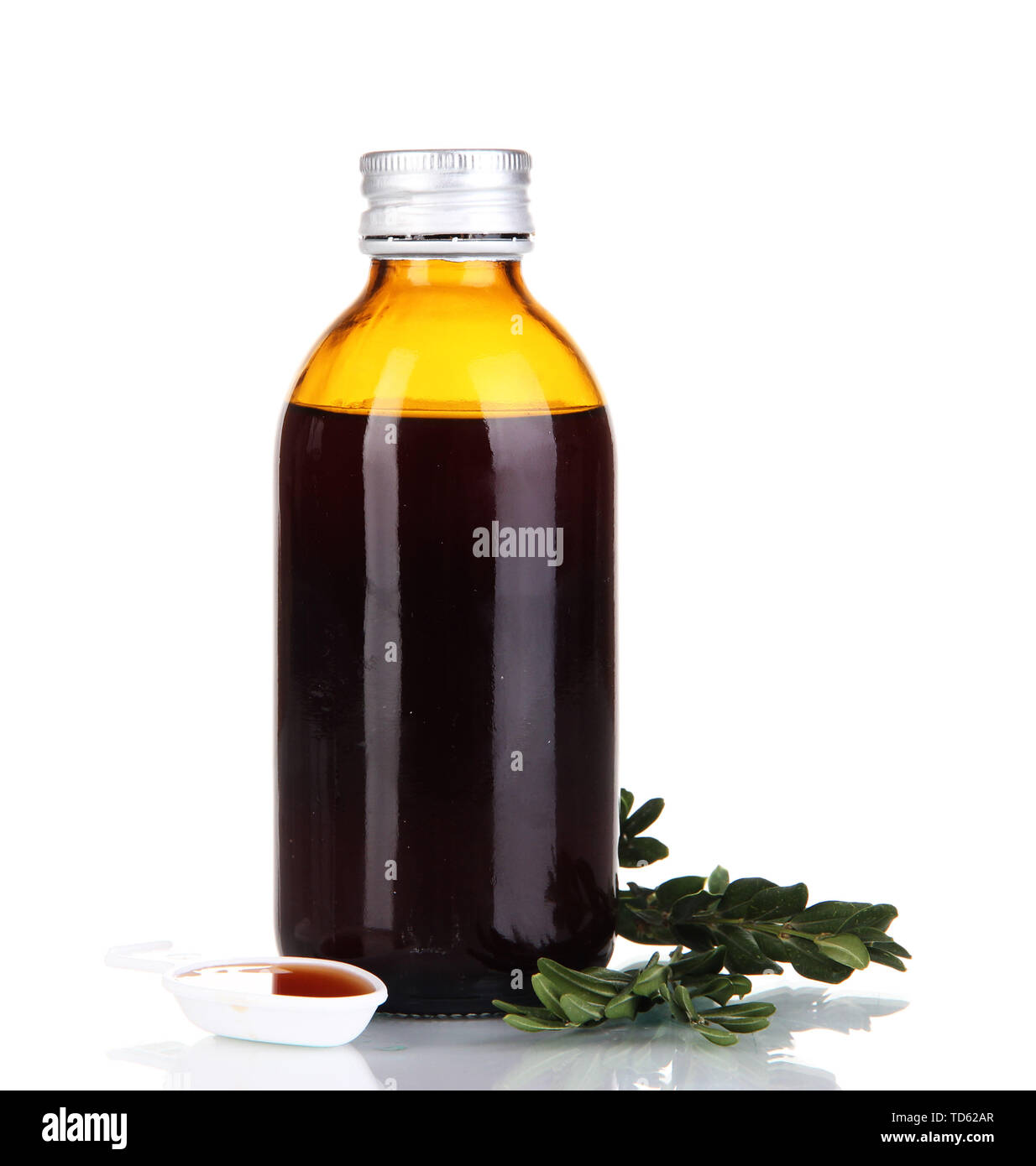 Cough syrup isolated on white Stock Photo - Alamy