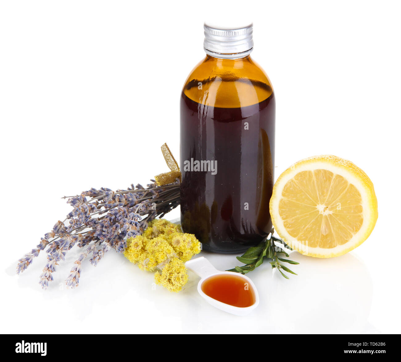 Cough syrup isolated on white Stock Photo - Alamy