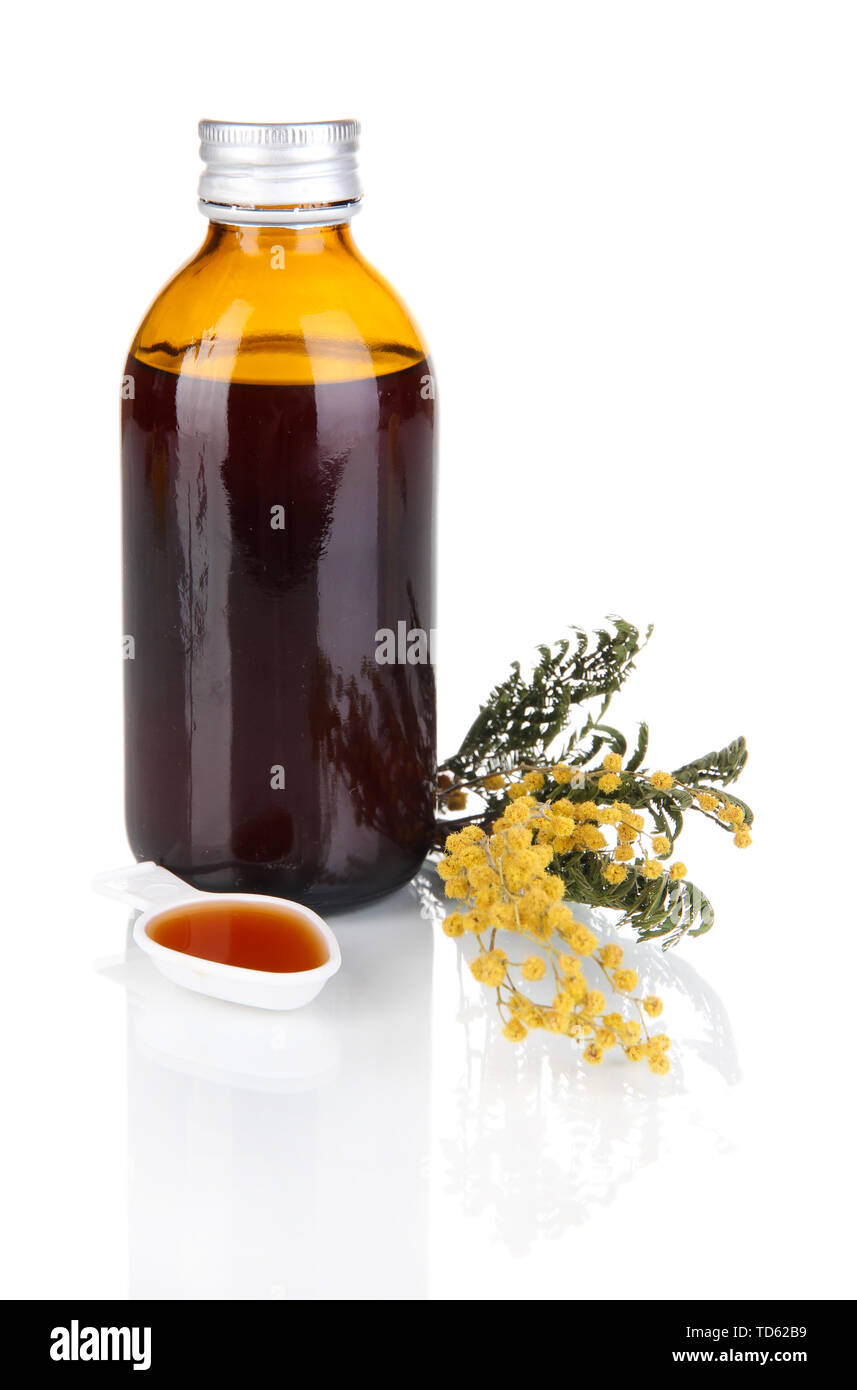 Cough syrup isolated on white Stock Photo - Alamy