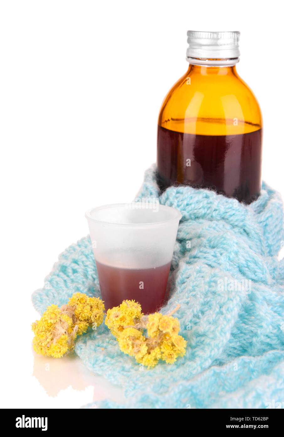 Cough syrup isolated on white Stock Photo - Alamy