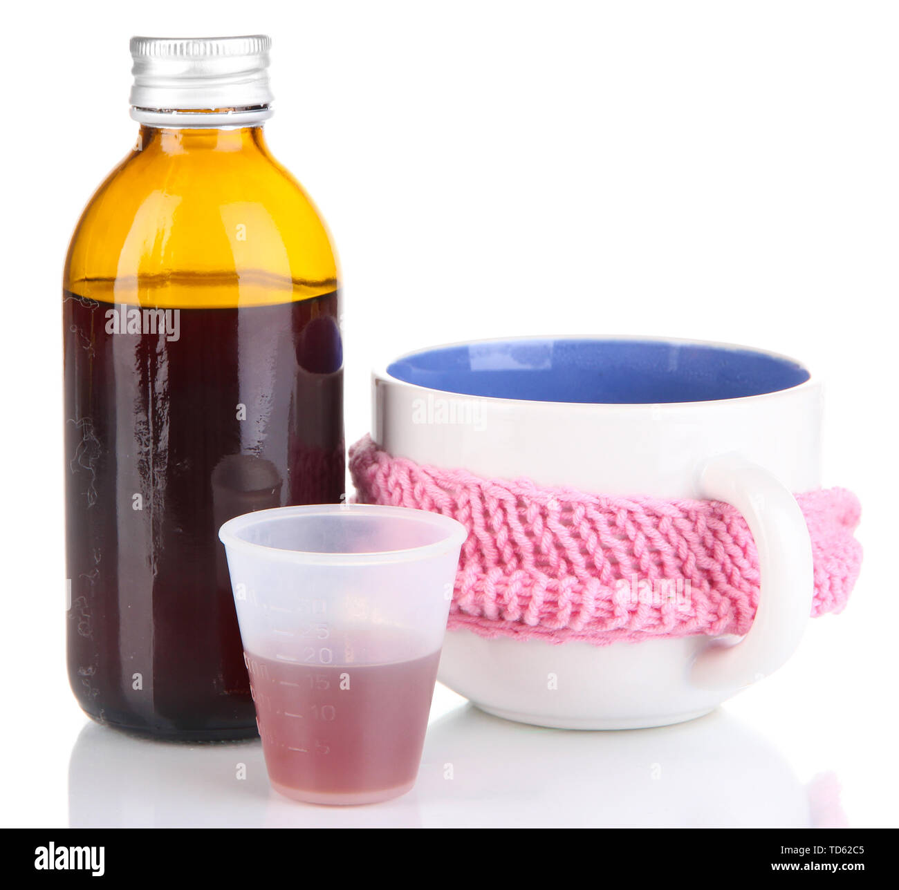 Cough syrup isolated on white Stock Photo - Alamy