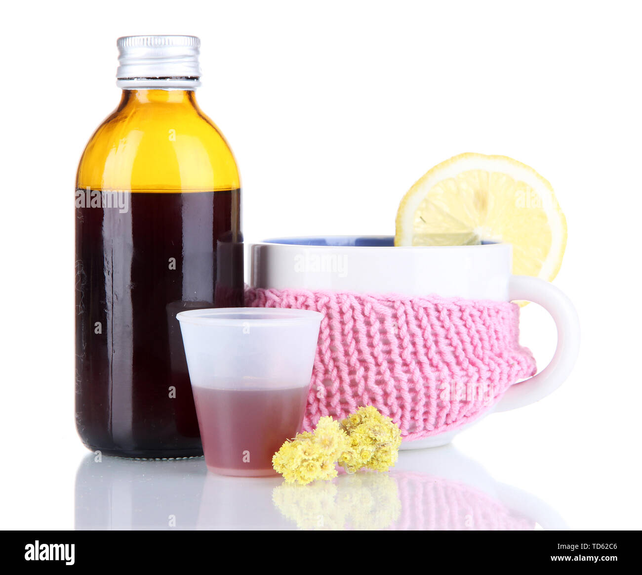 Cough syrup isolated on white Stock Photo - Alamy