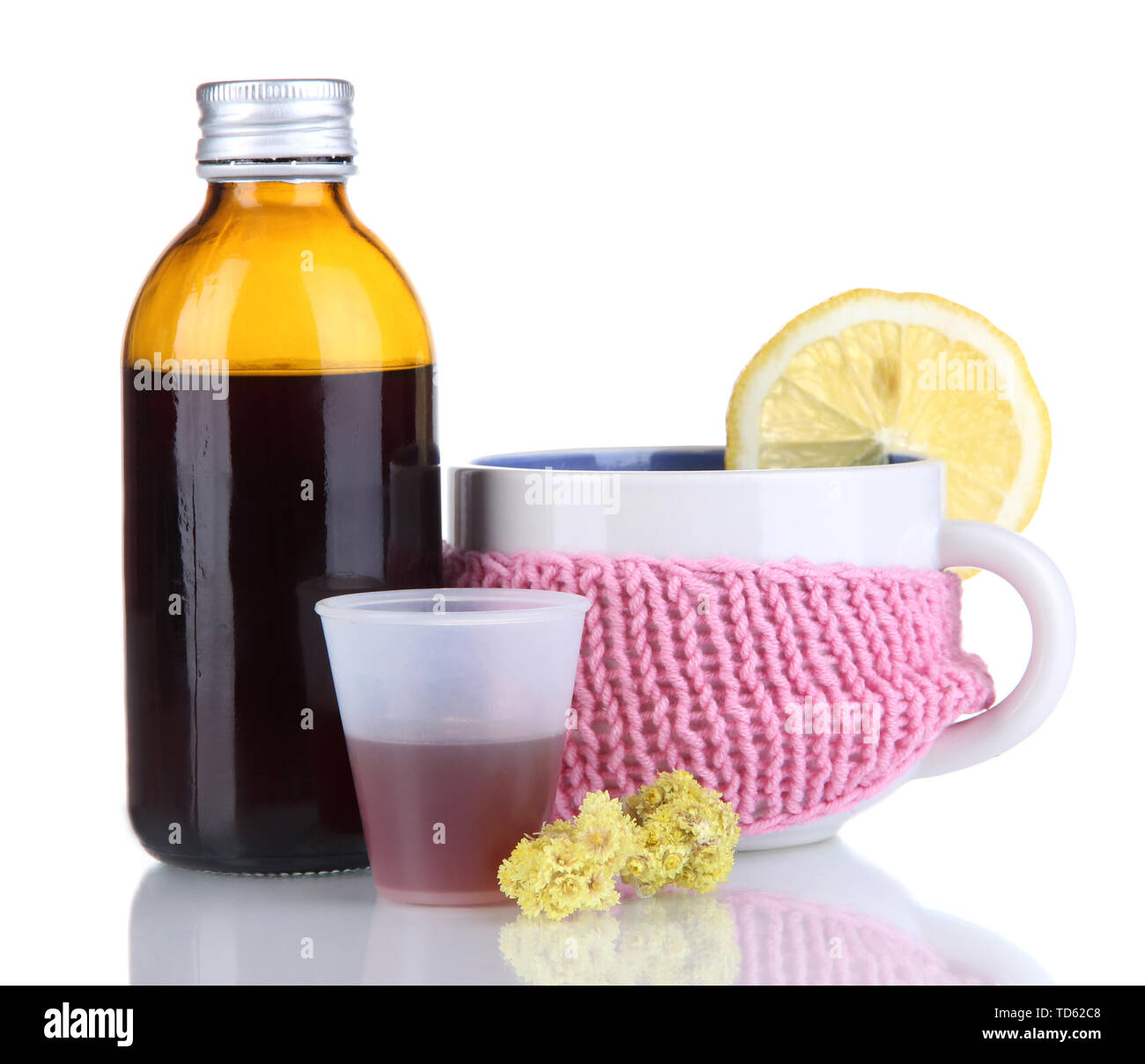 Cough syrup isolated on white Stock Photo - Alamy