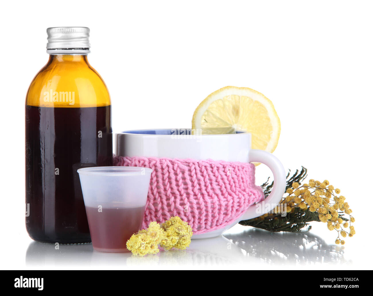 Cough syrup isolated on white Stock Photo - Alamy