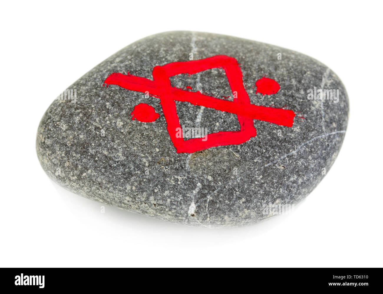 Fortune telling with symbols on stone isolated on white Stock Photo - Alamy