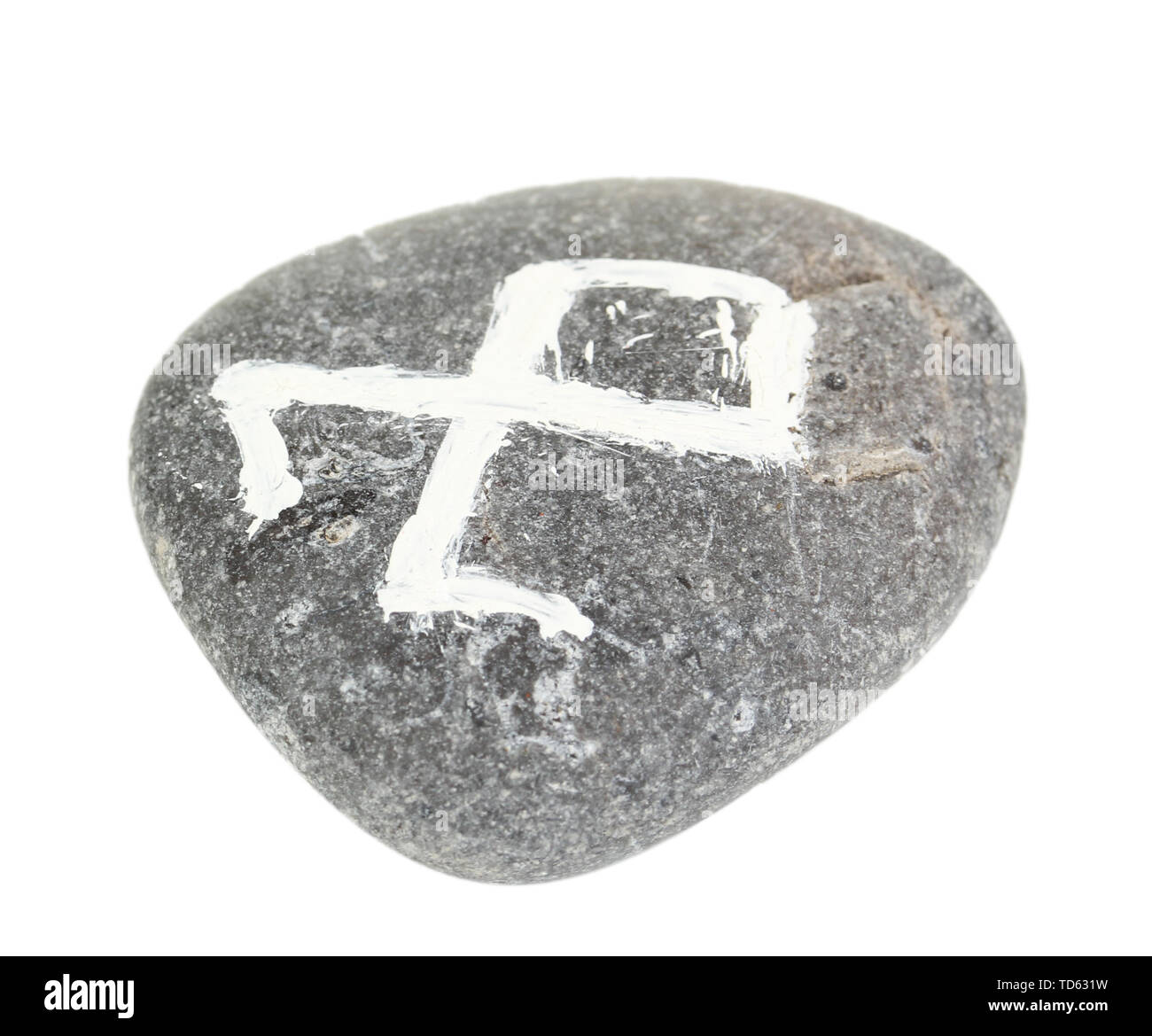 Fortune telling with symbols on stone isolated on white Stock Photo - Alamy