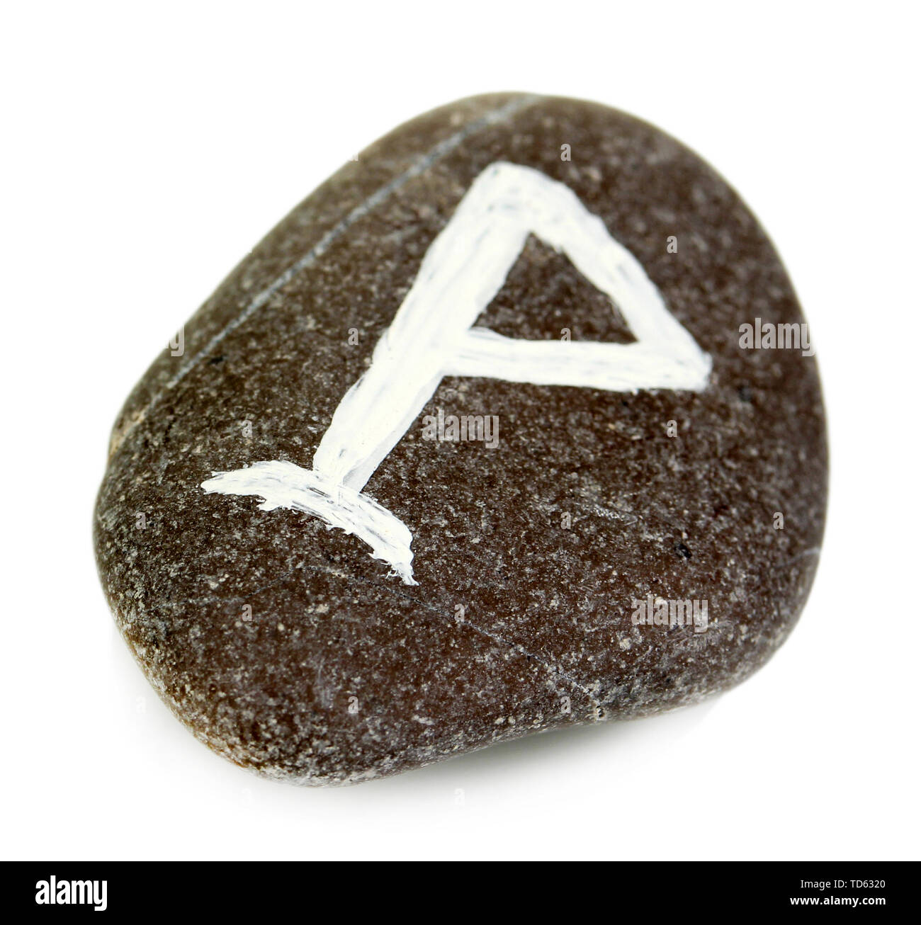 Fortune telling with symbols on stone isolated on white Stock Photo - Alamy