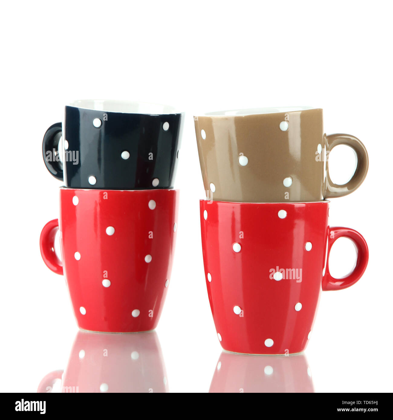 Four cups hot coffee Cut Out Stock Images & Pictures - Alamy