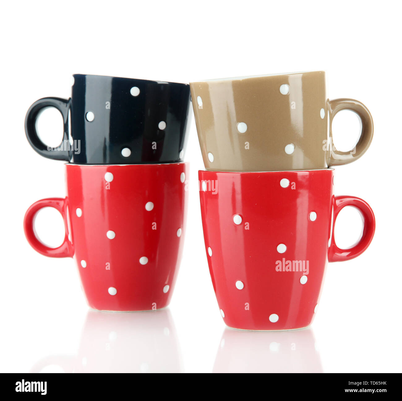 Four cups hot coffee Cut Out Stock Images & Pictures - Alamy