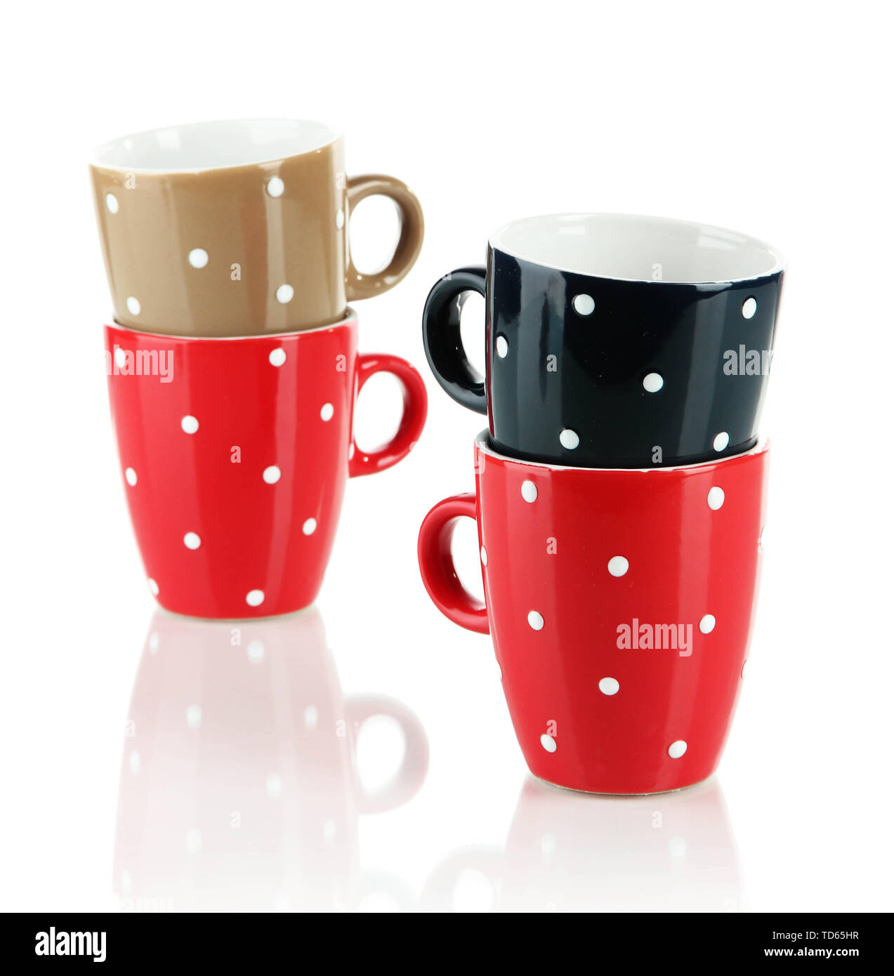 Four cups hot coffee Cut Out Stock Images & Pictures - Alamy