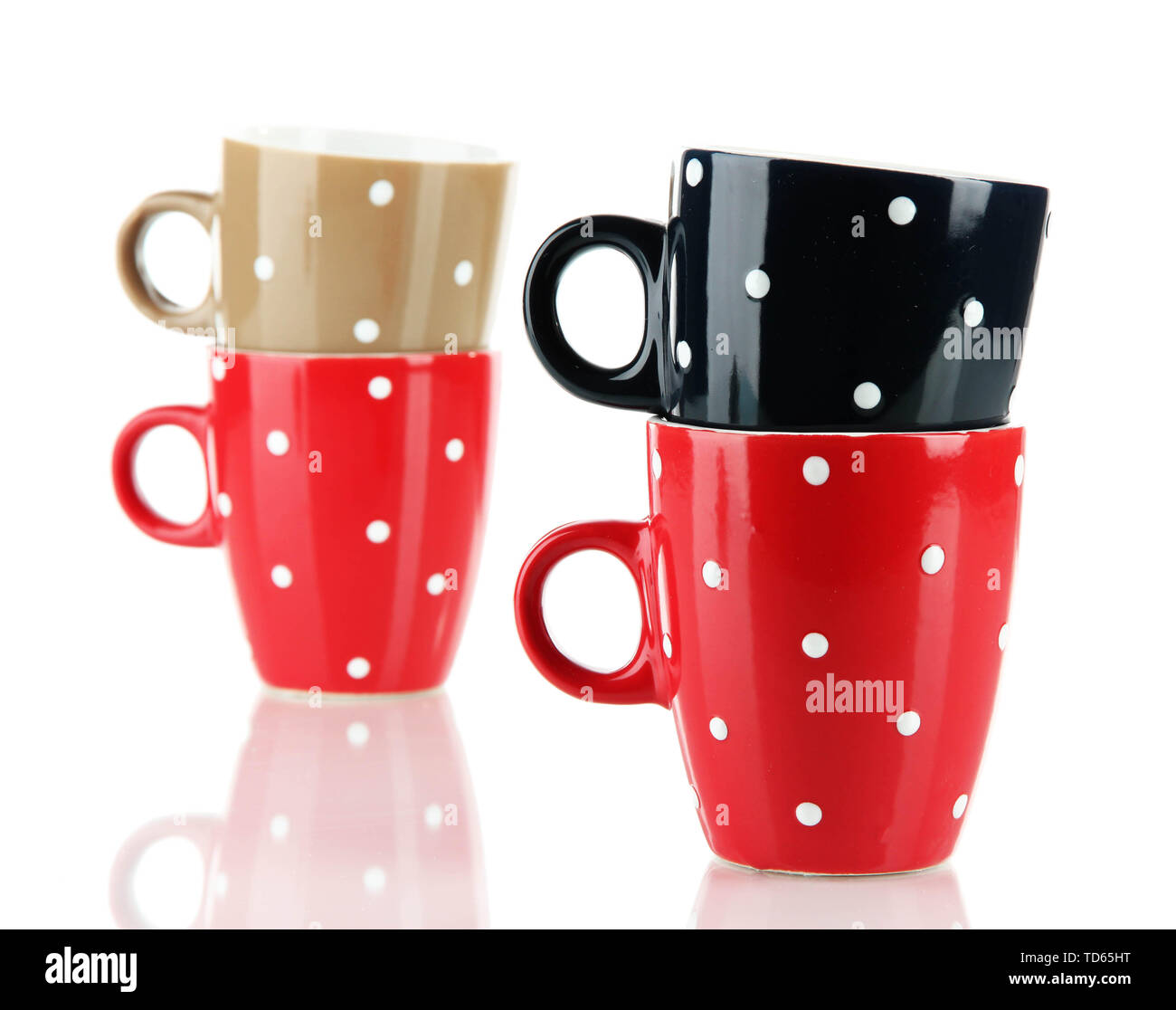 Four cups hot coffee Cut Out Stock Images & Pictures - Alamy