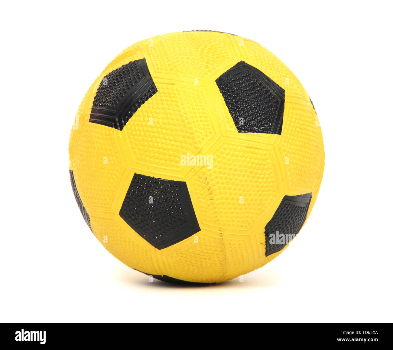 Children's yellow football ball, isolated on white Stock Photo - Alamy