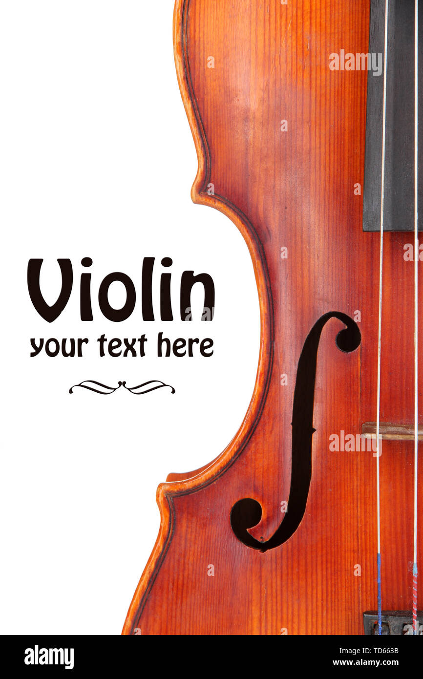 Classical violin isolated on white Stock Photo - Alamy