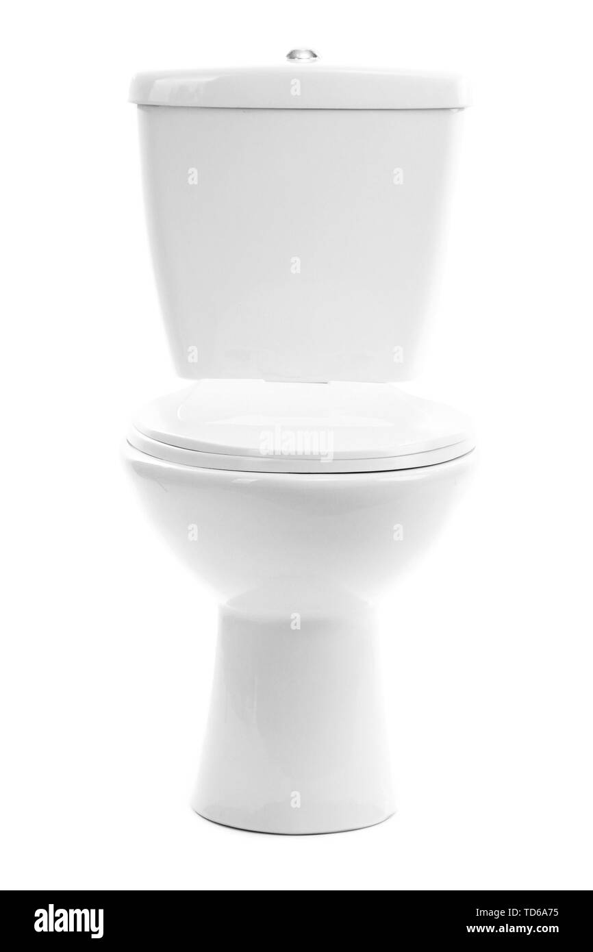 Closed flush toilet Cut Out Stock Images & Pictures - Alamy