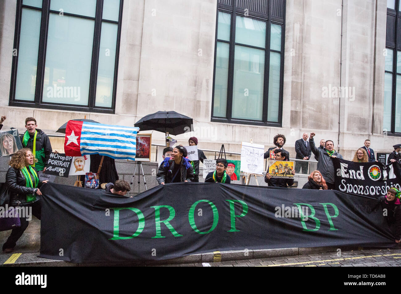 London, UK. 10 June, 2019. Artists and activists from BP or not BP ...